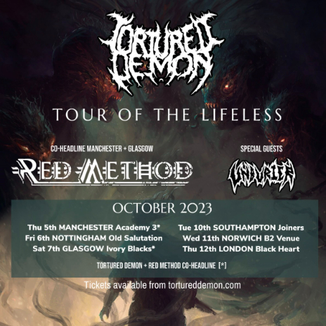 Tortured Demon + Red Method at Manchester Academy 3 took place on ...